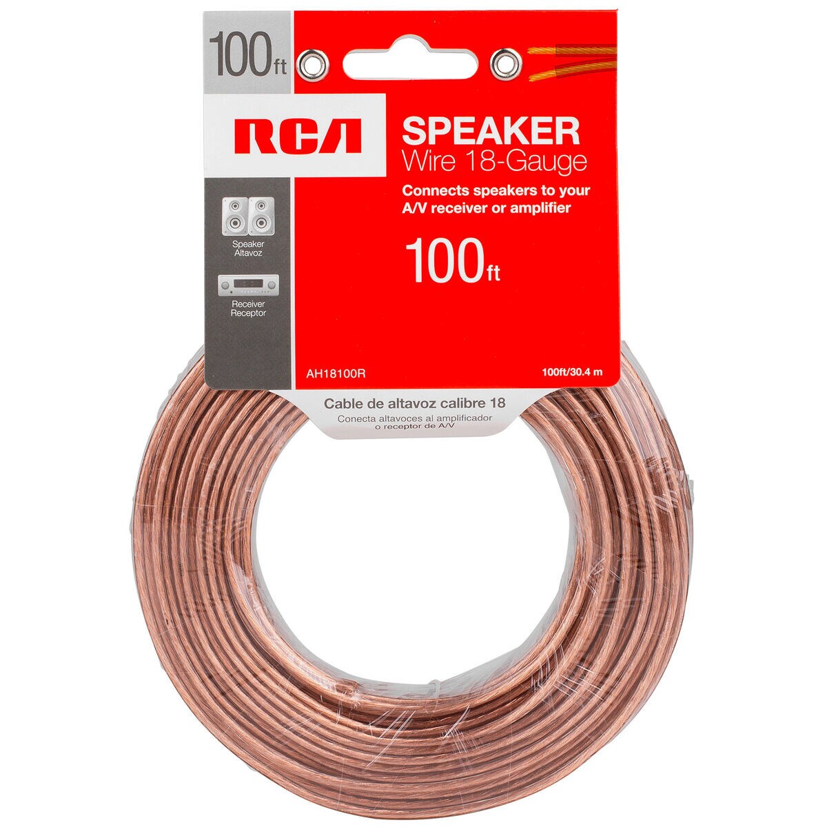RCA AH18100SR 18 AWG Speaker Wire 100 Ft rca-ah18100sr-18-awg-speaker-wire-100-ft